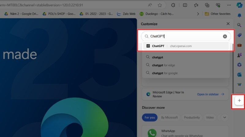 Tăng tốc trải nghiệm ChatGPT với thanh Sidebar Microsoft Edge